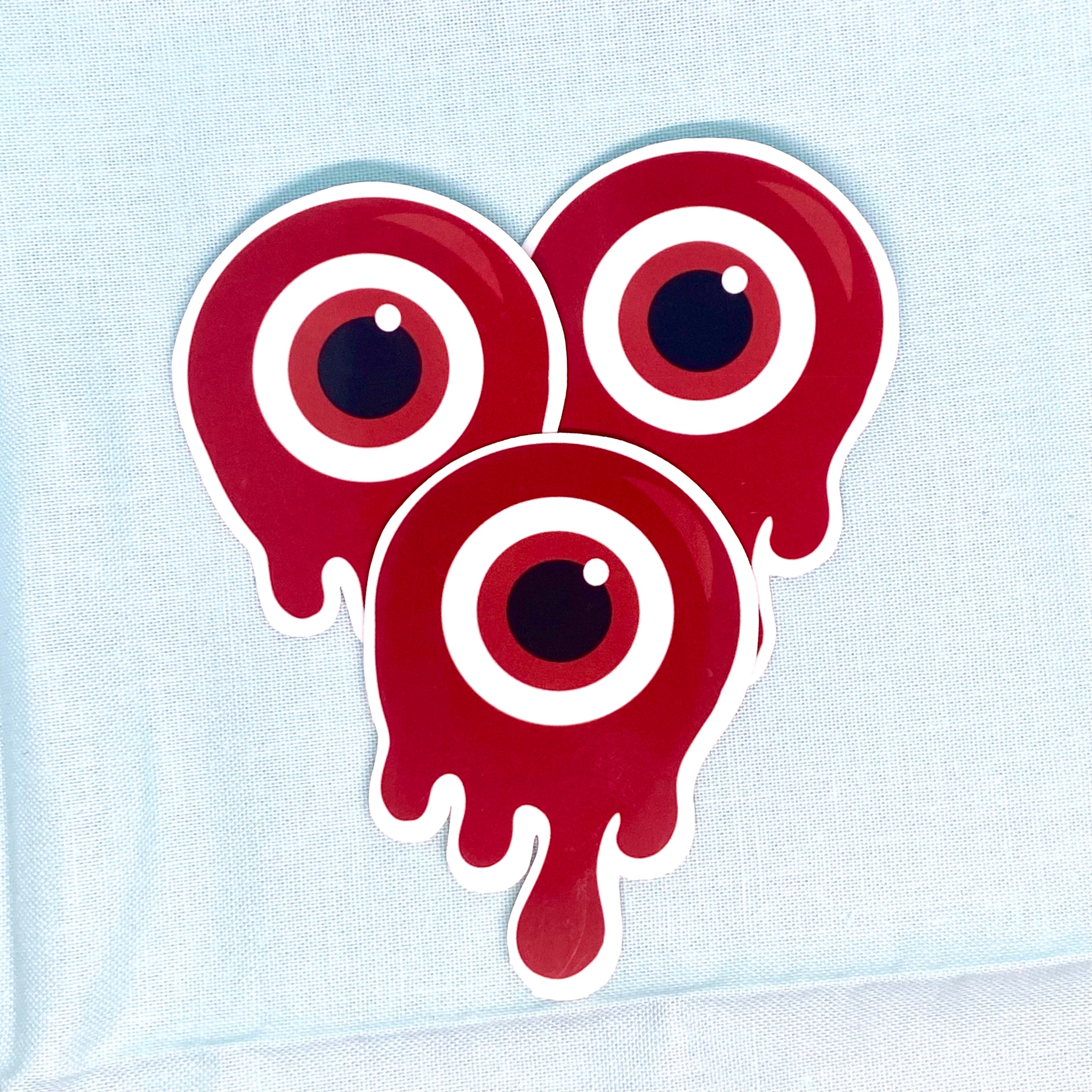 Red Melting Evil Eye – seismicstickers