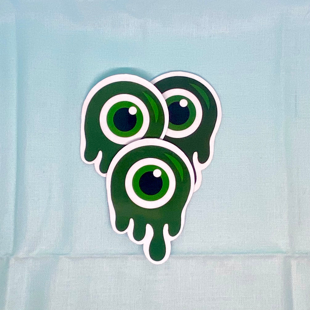 Dark Green Melting Evil Eye – seismicstickers
